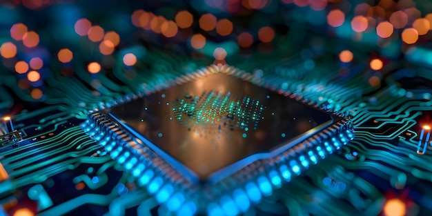 Quantum computing chips in lab setting suggest advancements in computational power Concept ...