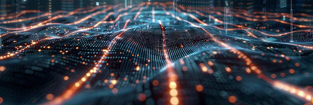 Quantum computing powering neural networks in a sleek lab visualizing complex algorithms and ...