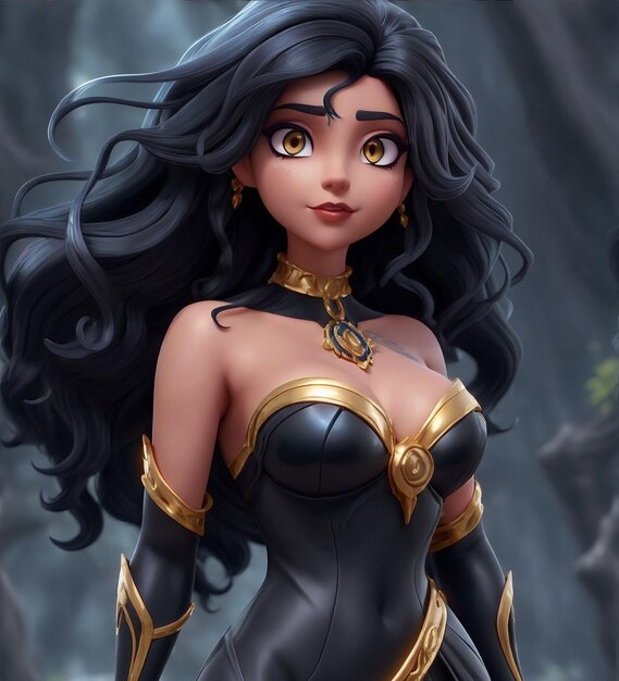 Premium AI Image | Queen of the dark world 3d image of evil girl in ... Premium AI Image | Queen of the dark world 3d image of evil girl in ...