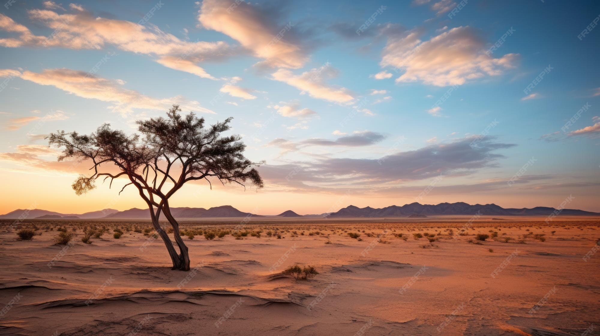 Premium AI Image | The Quiet Resilience of a Desert Premium AI Image | The Quiet Resilience of a Desert