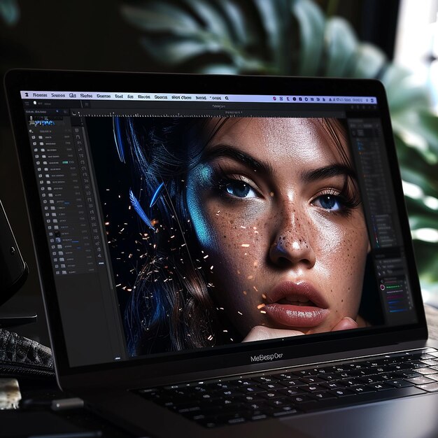 Quotediting Software Interface On Laptop Complex Toolsquot Premium Ai Generated Image