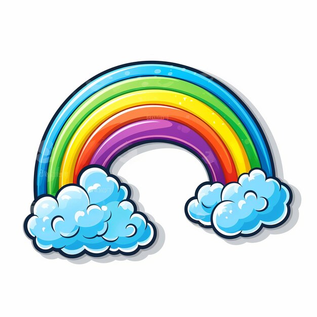 Premium AI Image | Rainbow isolated on white Generative ai Premium AI Image | Rainbow isolated on white Generative ai