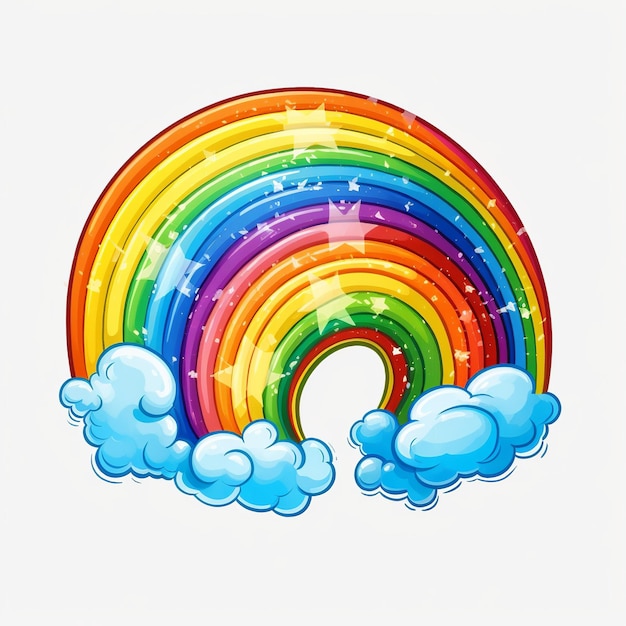 Premium AI Image | Rainbow isolated on white Generative ai Premium AI Image | Rainbow isolated on white Generative ai