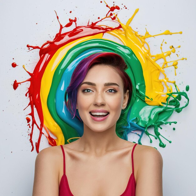 Rainbow wave Colorful paint splash | Premium AI-generated image Rainbow wave Colorful paint splash | Premium AI-generated image
