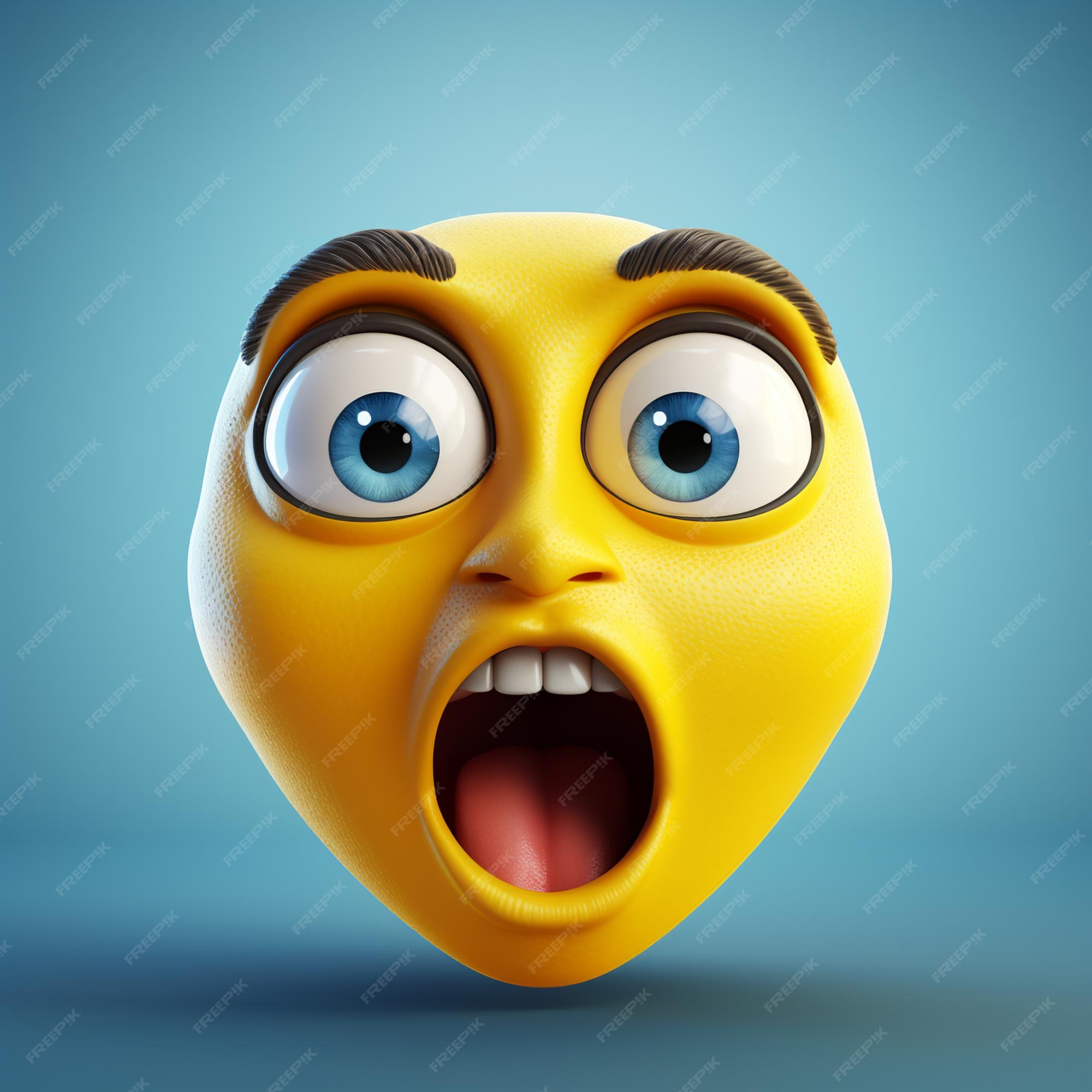 Premium Photo | Realistic 3d emoji with a surprised and stunned face Premium Photo | Realistic 3d emoji with a surprised and stunned face