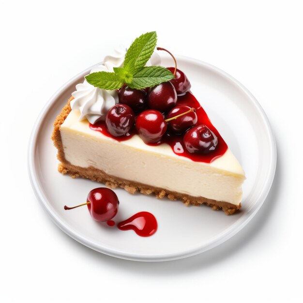 Premium AI Image | Realistic Cherry Cheese Cake With Garnish Creative ... Premium AI Image | Realistic Cherry Cheese Cake With Garnish Creative ...