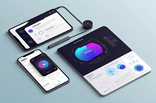 Premium Photo | Realistic device mockup infographic Generative Ai Premium Photo | Realistic device mockup infographic Generative Ai