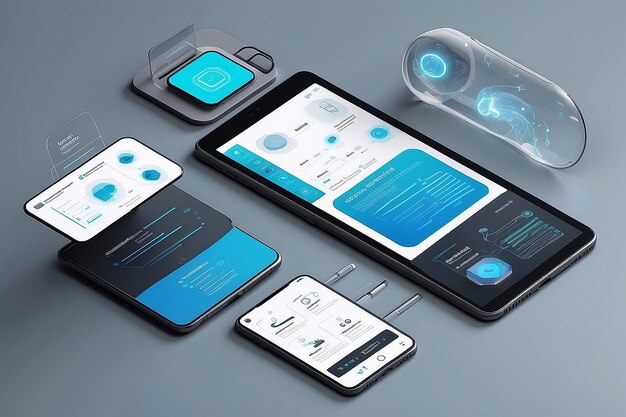 Premium Photo | Realistic device mockup infographic Generative Ai Premium Photo | Realistic device mockup infographic Generative Ai