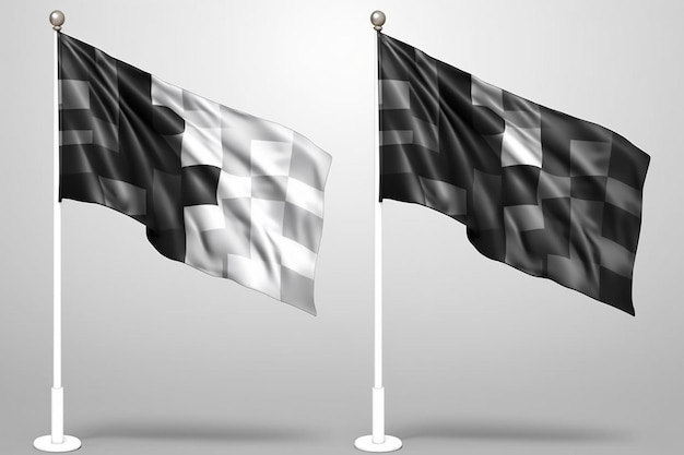 Premium Photo | Realistic flag display start and finish for sport Premium Photo | Realistic flag display start and finish for sport