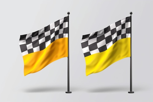 Premium Photo | Realistic flag display start and finish for sport Premium Photo | Realistic flag display start and finish for sport