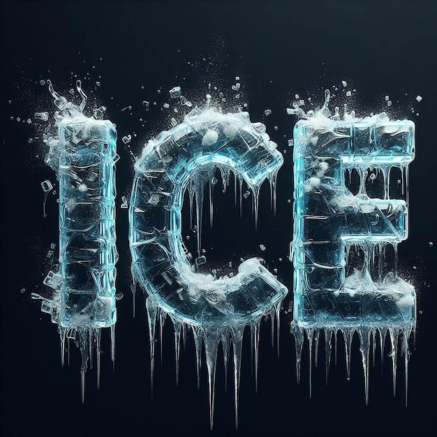 Premium Photo | Realistic Ice Effects In The Words Ice Ice Text Effect Premium Photo | Realistic Ice Effects In The Words Ice Ice Text Effect
