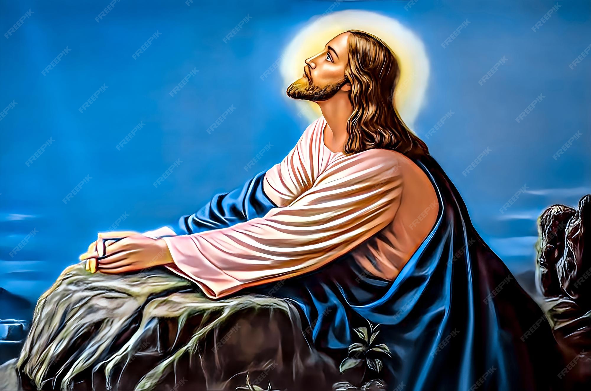 Premium AI Image | a realistic painting of jesus christ Premium AI Image | a realistic painting of jesus christ