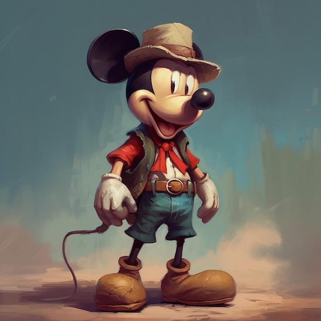 Premium AI Image | Realistic Portrait Of Mickey Mouse In Desert With ... Premium AI Image | Realistic Portrait Of Mickey Mouse In Desert With ...