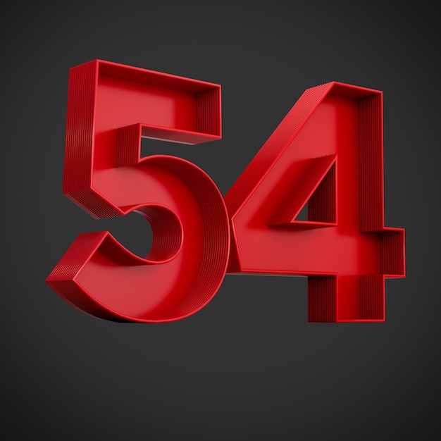 내부 그림자 3d 그림이 있는 빨간색 광고 자리 54 또는 54 | 프리미엄 사진 내부 그림자 3d 그림이 있는 빨간색 광고 자리 54 또는 54 | 프리미엄 사진