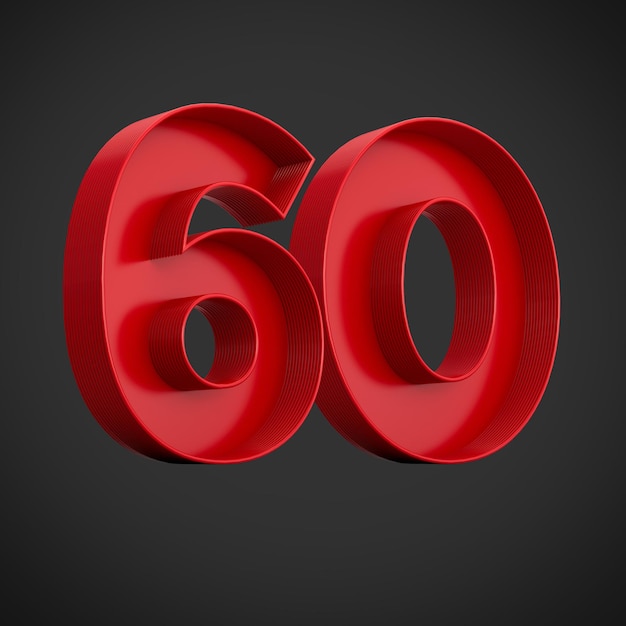 Premium Photo | Red advertising digit 60 or sixty with inner shadow 3d ... Premium Photo | Red advertising digit 60 or sixty with inner shadow 3d ...