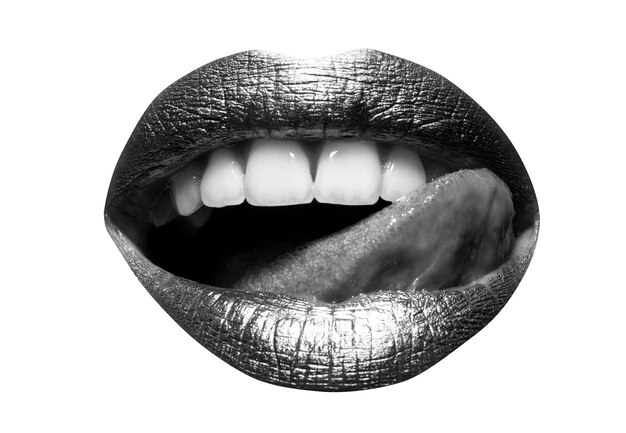 Premium Photo Sexy Lip Open Female Sensual Mouth Lips With Red Lipstick