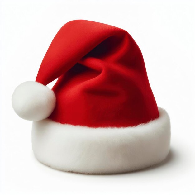 Premium Ai Image A Red Santa Hat With A White Pompom Ai Generative