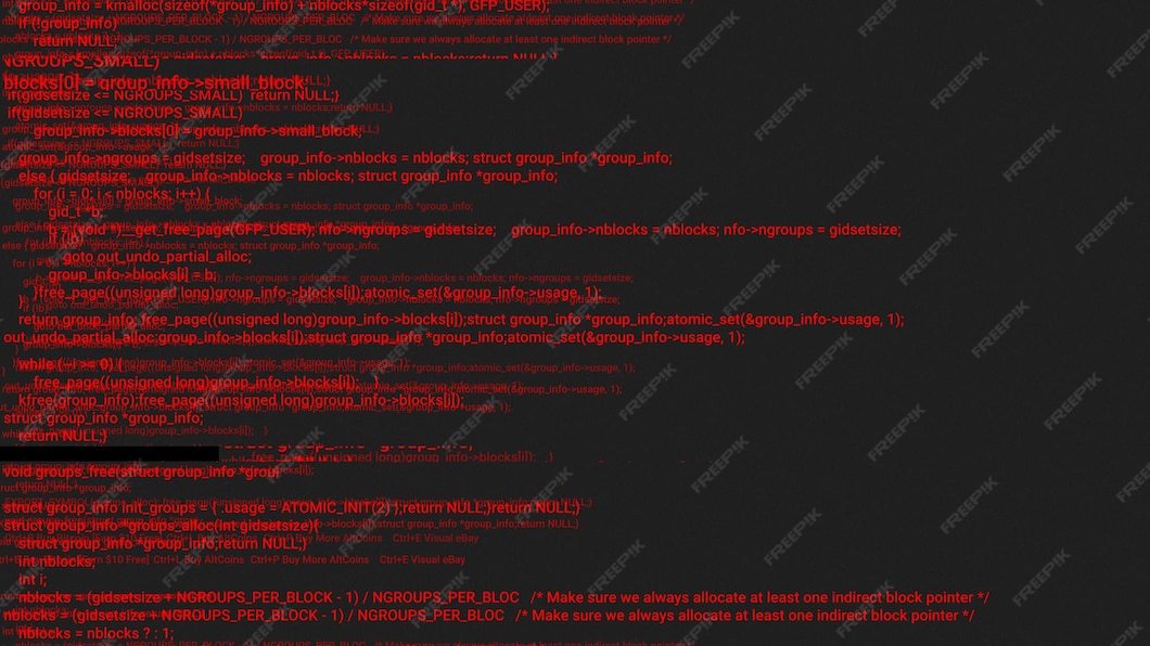 Premium Photo | Red screen coding hacker concept animation with glitch ...
