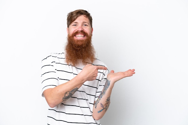 Premium Photo Redhead Man With Beard Isolated On White Background