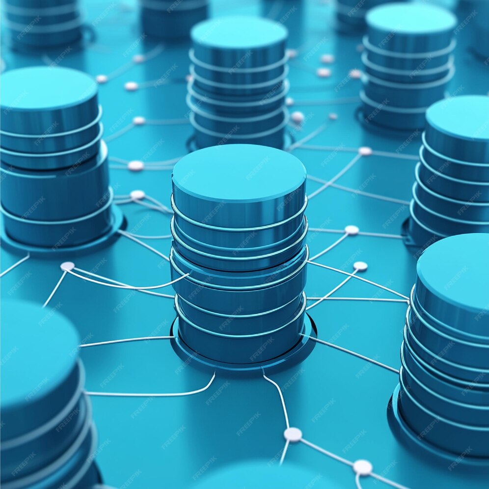 A relational database query being executed to retrieve complex data structures | Premium AI ...