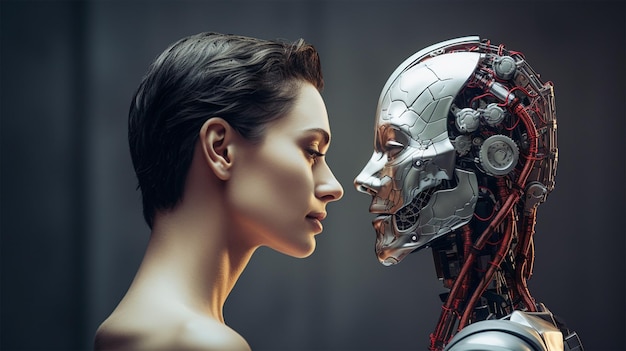 Premium AI Image | Relationship between AI and human beings Premium AI Image | Relationship between AI and human beings