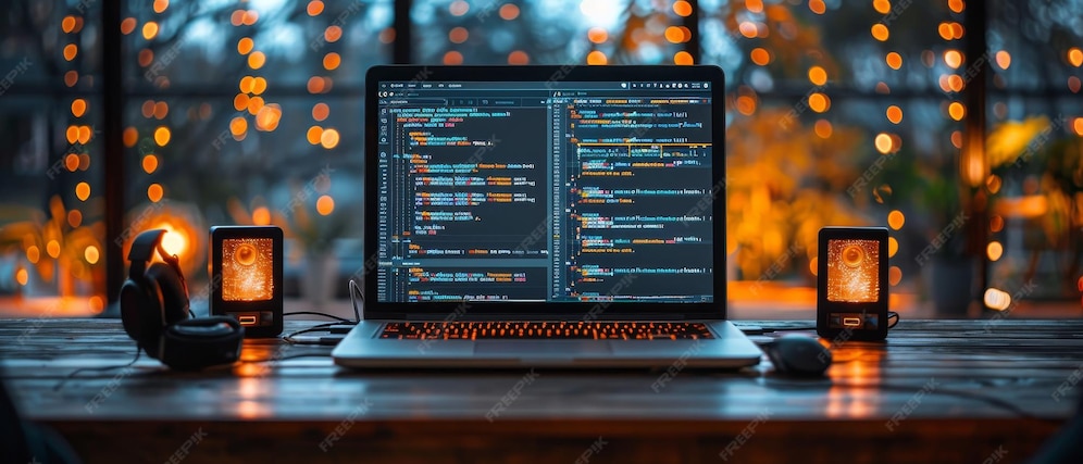 Premium Photo | Remote learning of computer technology through webinars ...