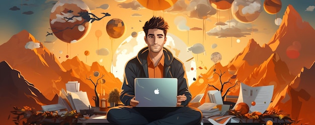 Premium Photo | Remote Work Time Management Techniques Wallpaper Premium Photo | Remote Work Time Management Techniques Wallpaper