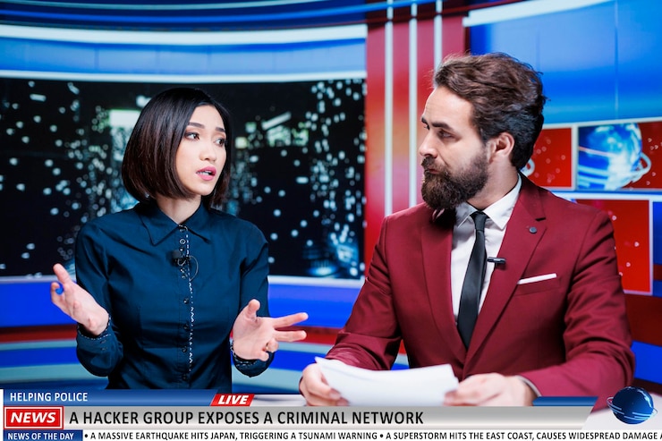 Premium Photo | Reporters present hackers helping police in exposing ... Premium Photo | Reporters present hackers helping police in exposing ...