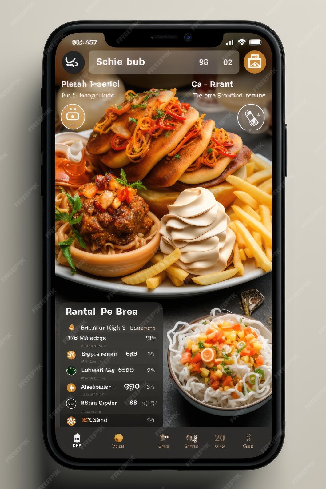 Premium Photo Restaurant Food Ordering App Mockup Generate A Userfriendly Ui Mockup For A Food