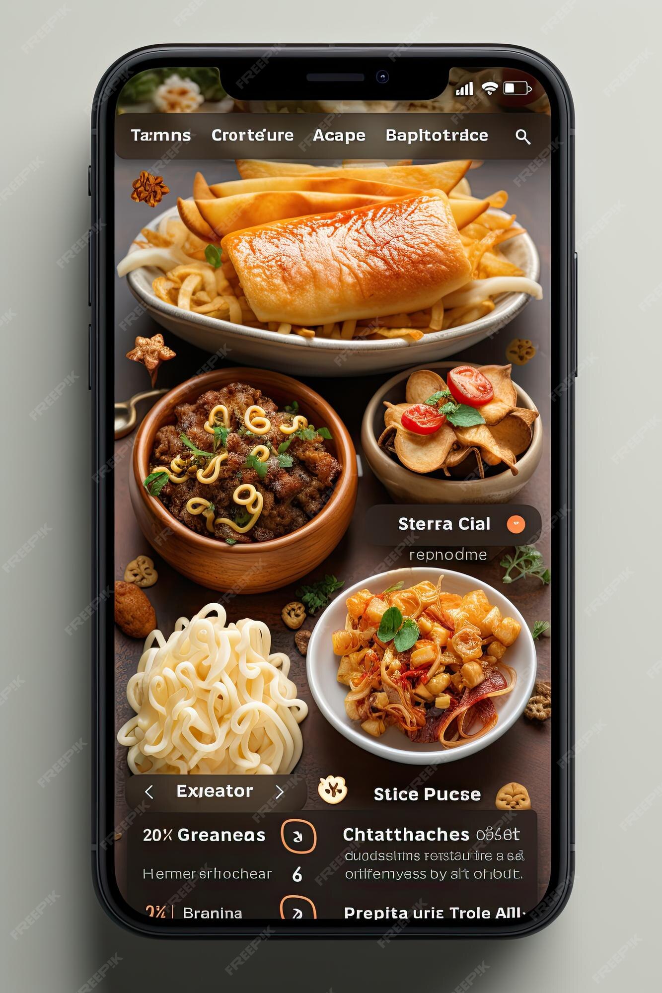 Premium Photo Restaurant Food Ordering App Mockup Generate A Userfriendly Ui Mockup For A Food