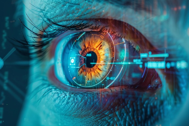 Premium Photo | A retina scan being performed for biometric identi ... Premium Photo | A retina scan being performed for biometric identi ...