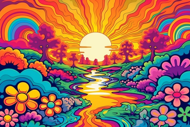 Hippie background store