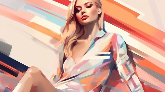 Premium Ai Image Retro Style Pastel Colors Summer Background Fashion