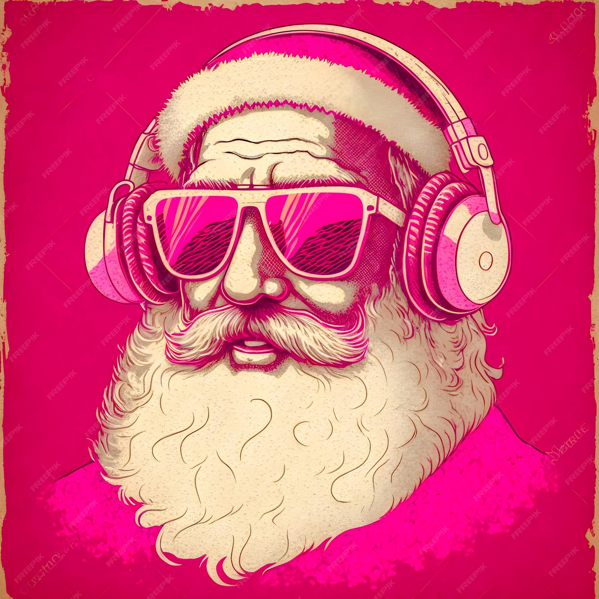 Premium Photo | Retro Vintage Pink Santa Claus Premium Photo | Retro Vintage Pink Santa Claus