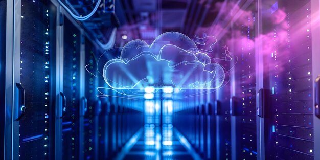 Revolutionizing Computing Technology Blue Cloud in Server Room with ... Revolutionizing Computing Technology Blue Cloud in Server Room with ...