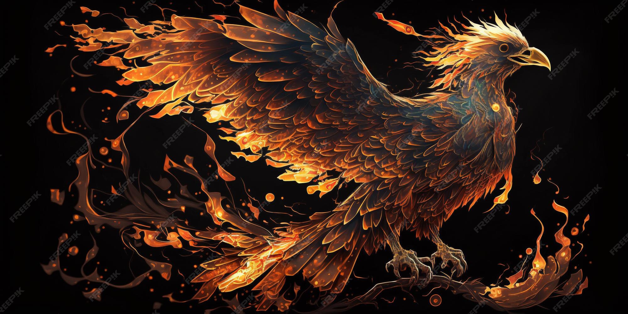 Premium AI Image | The rising phoenix with AI generated Premium AI Image | The rising phoenix with AI generated