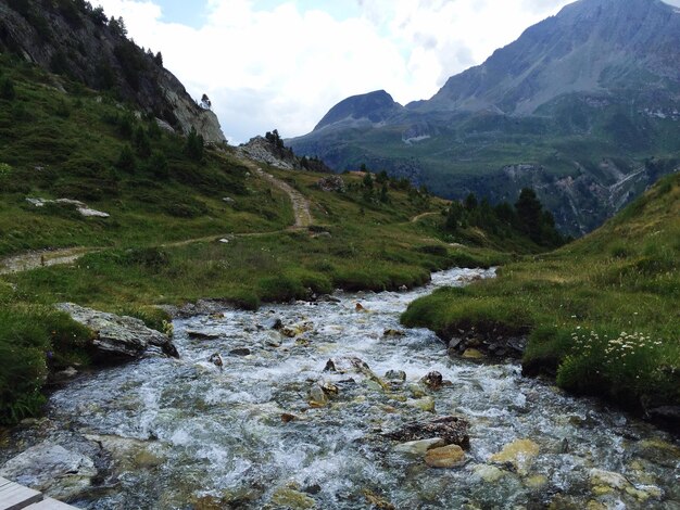 Premium Photo | River flowing in mountain Premium Photo | River flowing in mountain