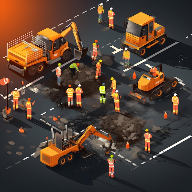 Premium Photo | Road Renovation Paving the Way to Progress Premium Photo | Road Renovation Paving the Way to Progress