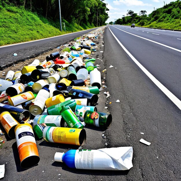 Premium Photo | Roadside Cleanup Initiatives Tackling Litter and ... Premium Photo | Roadside Cleanup Initiatives Tackling Litter and ...