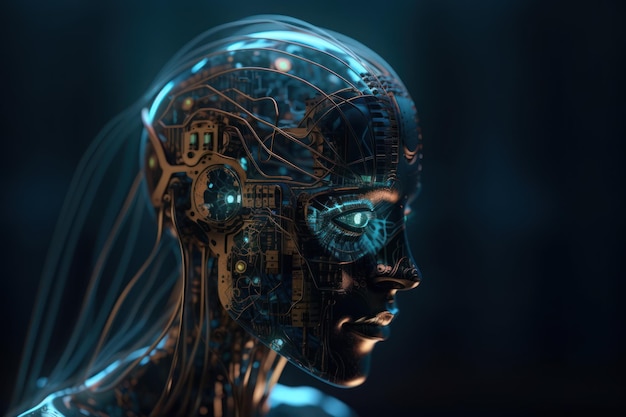 Premium AI Image | A robot Artificial intelligence Ai High Tech Chat GPT Premium AI Image | A robot Artificial intelligence Ai High Tech Chat GPT