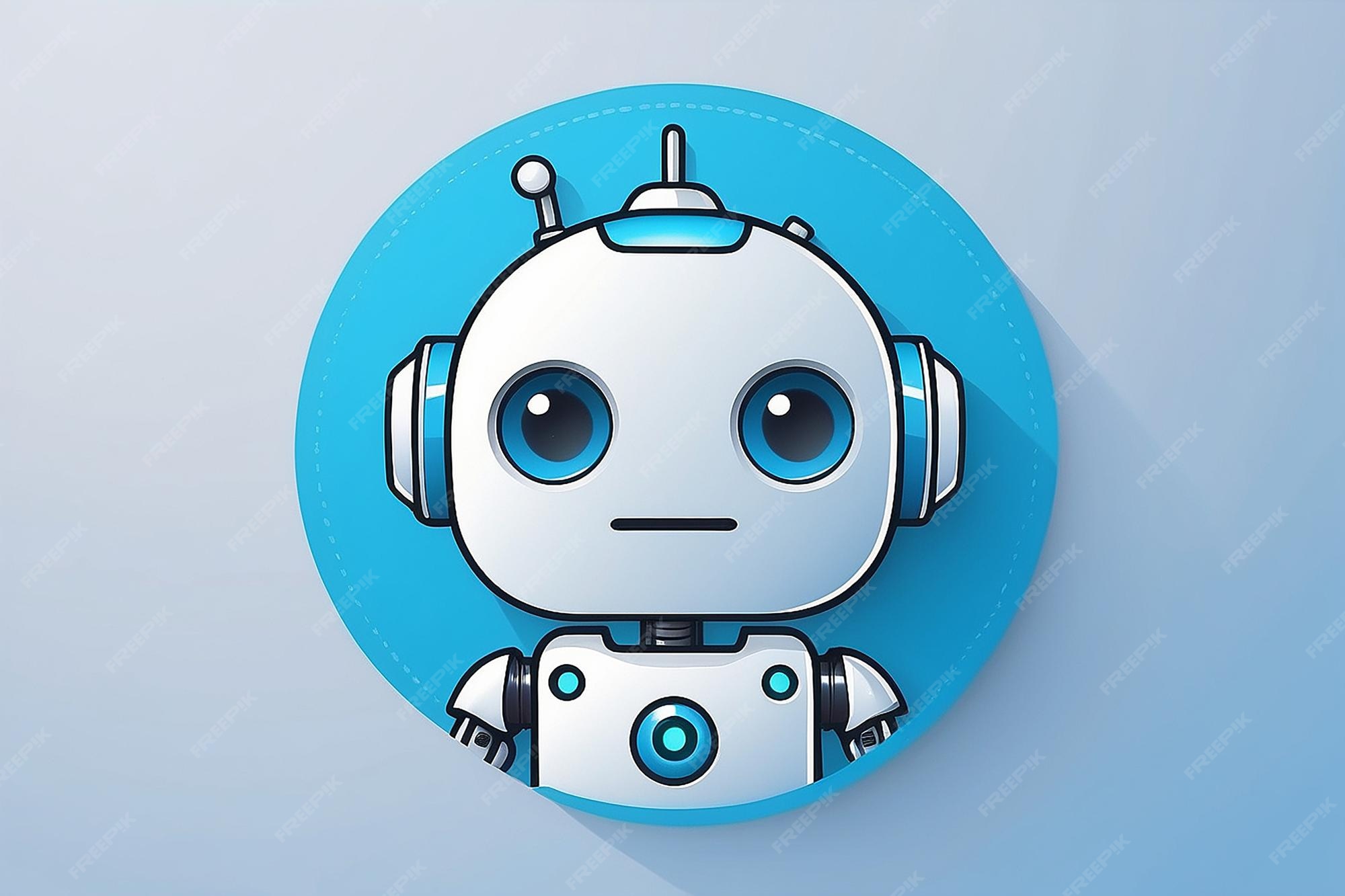 Premium Photo | Robot icon Chatbot icon Cute smiling bot Premium Photo | Robot icon Chatbot icon Cute smiling bot