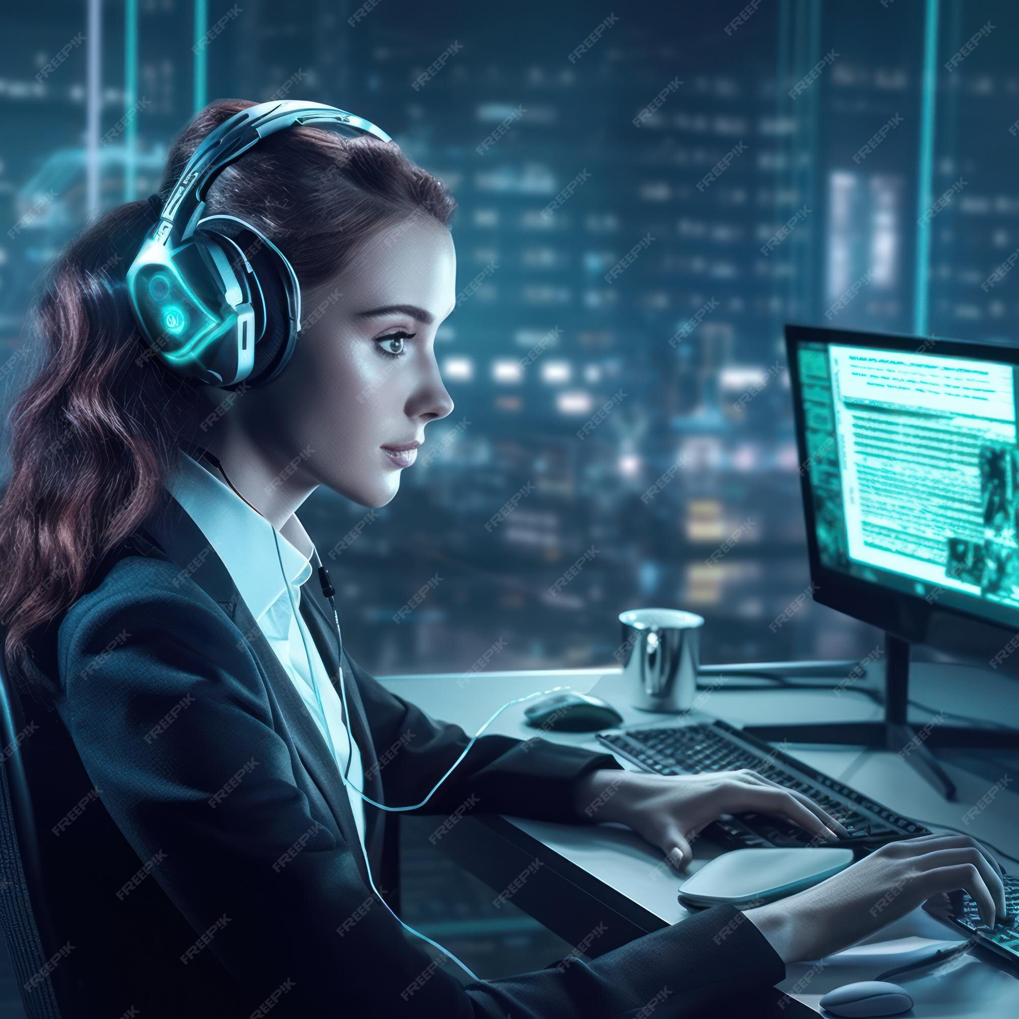 Premium AI Image | robot virtual assistant robot writing a robot ...