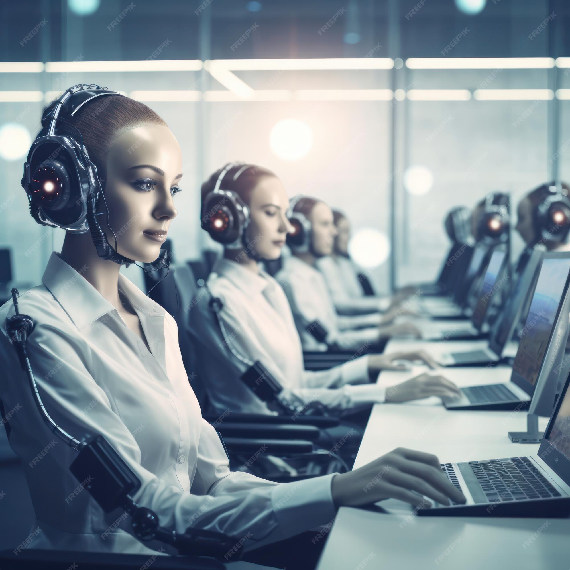 Premium AI Image | robot virtual assistant robot writing a robot ...