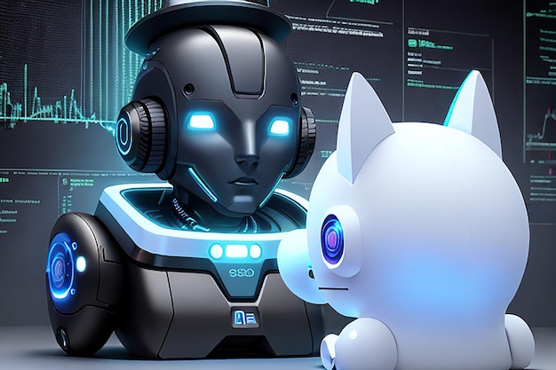 Premium AI Image | robot virtual assistant Premium AI Image | robot virtual assistant