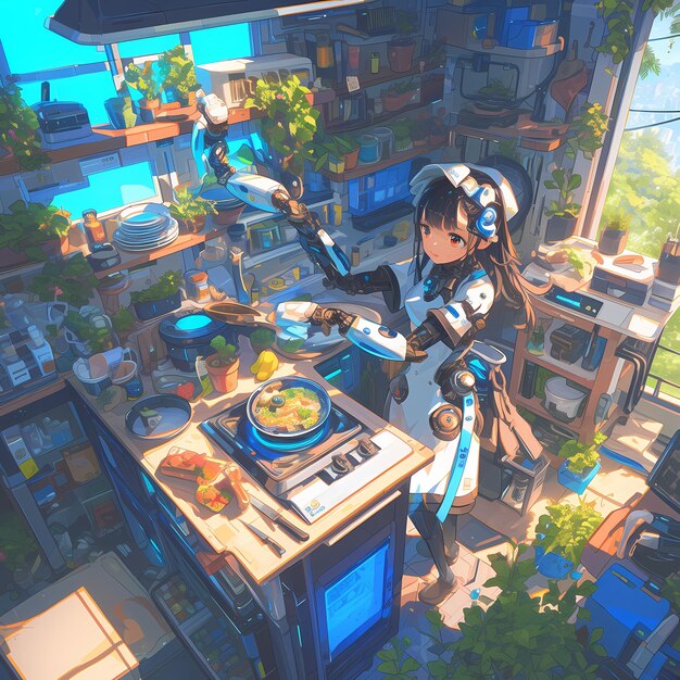 Premium Photo | Robotic Chef in Futuristic Kitchen Premium Photo | Robotic Chef in Futuristic Kitchen