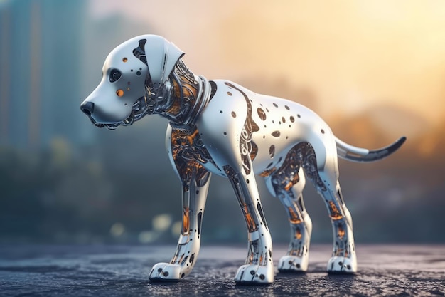 Premium AI Image | A robotic dog Futuristic advancements Generative AI Premium AI Image | A robotic dog Futuristic advancements Generative AI