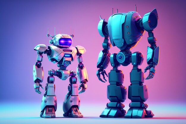 Premium Ai Image Robotic Group Discussion Powered By Ai Technology Chatgpt Gpt3 Gpt4 Openai