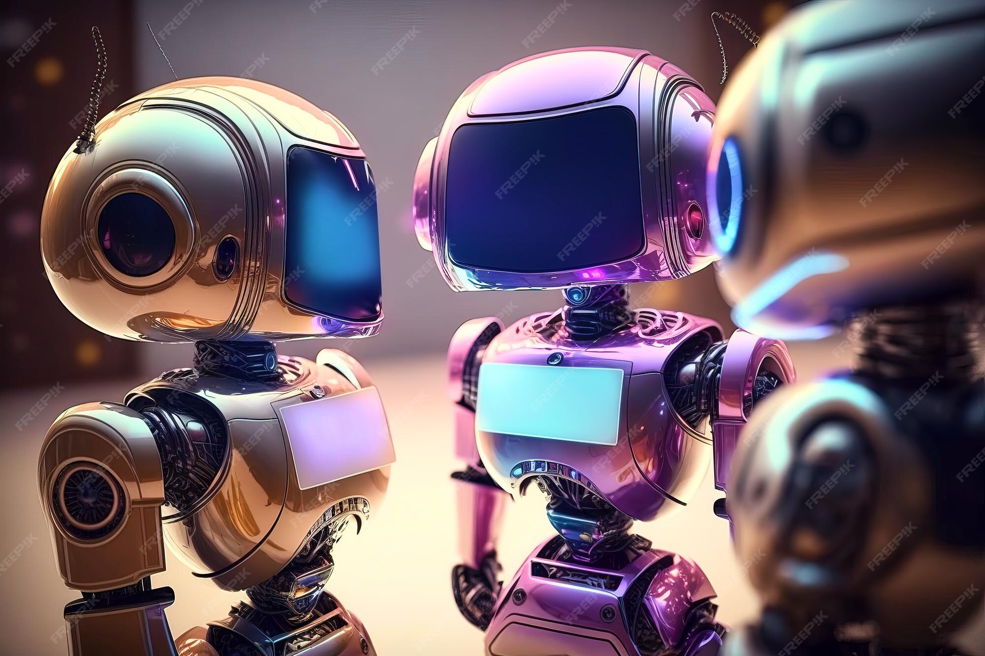 Premium Photo | Robotic group discussion powered by ai technology chatgpt gpt3 gpt4 openai ...