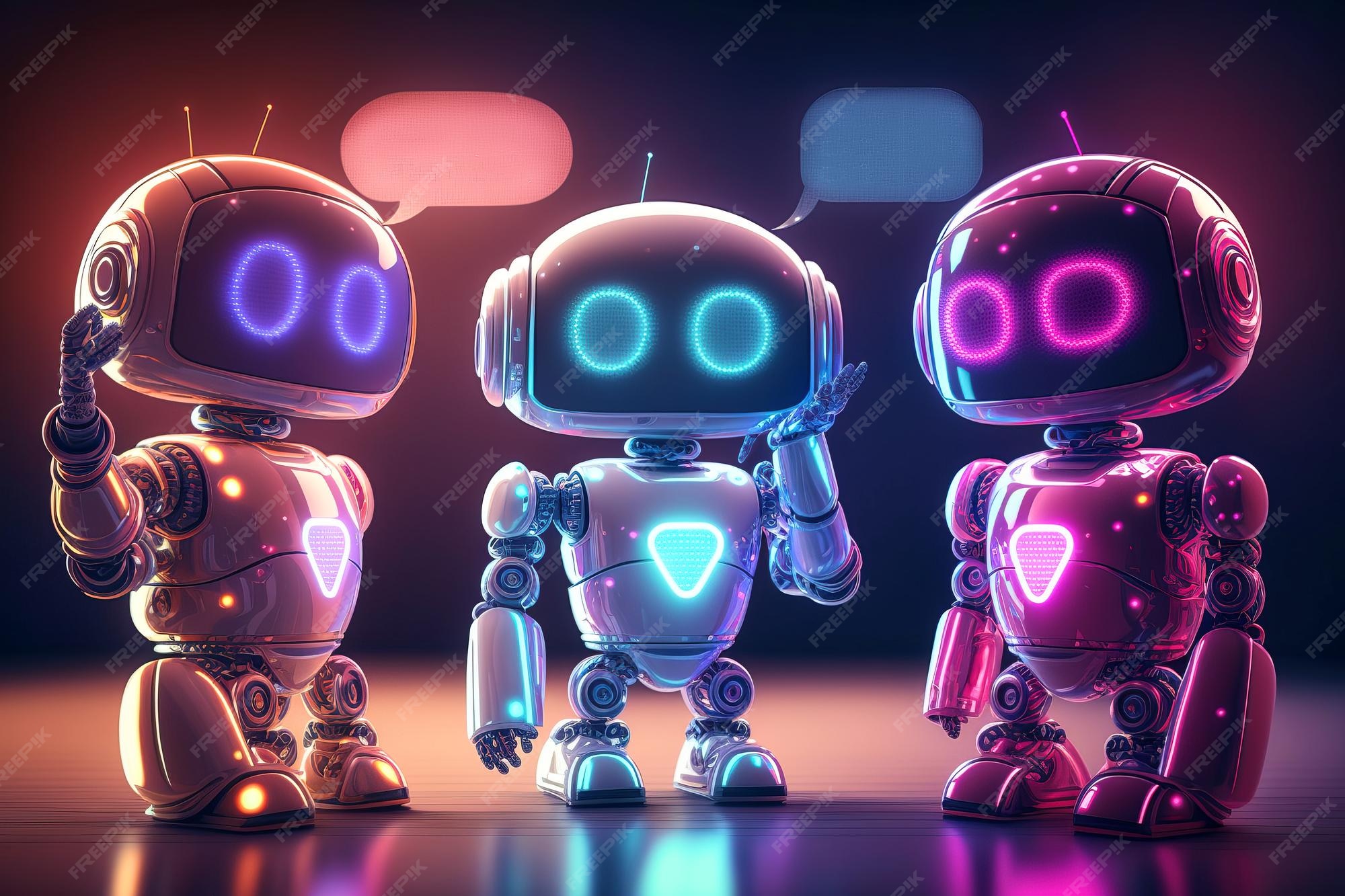 Premium Photo | Robotic Group Discussion Powered by AI Technology ChatGPT GPT3 GPT4 OpenAI ...