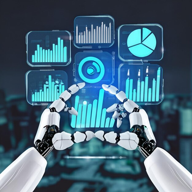 Premium Ai Image Robotic Rpa Big Data Analysis Automation Trading Robot Technology